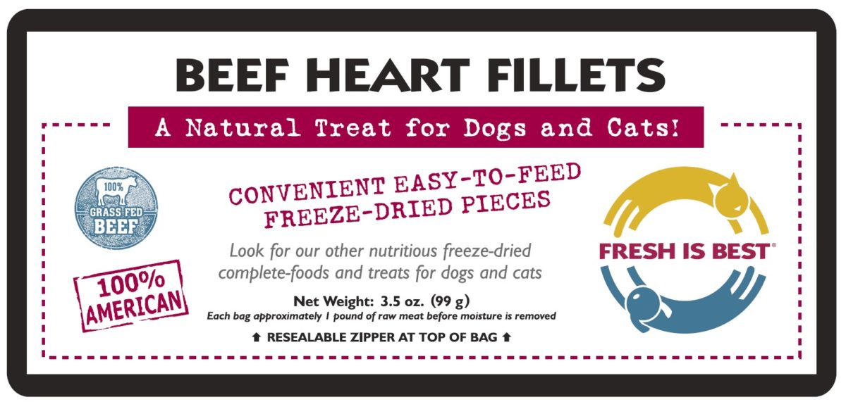 Freeze Dried Beef Heart Fillet Treats | Cat & Dog Treats | Fresh Is Best®