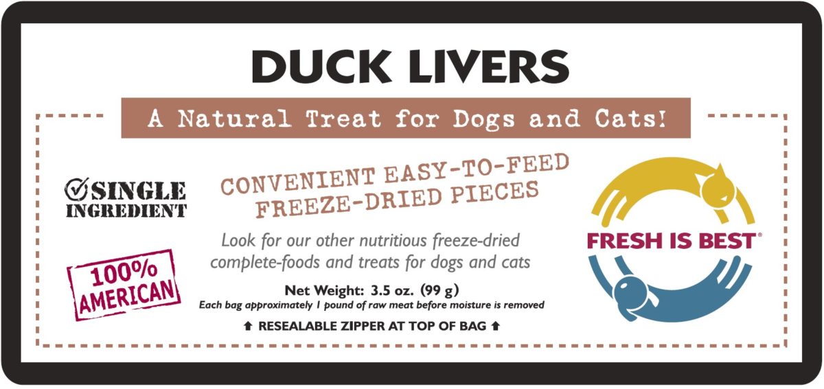 Freeze Dried Duck Livers | Cat & Dog Treats | Fresh Is Best®